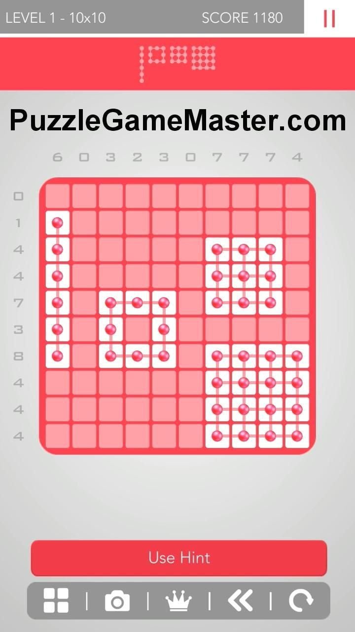 Logic Dots 2 10×10 Level 1 Hints and Answer » Puzzle Game Master