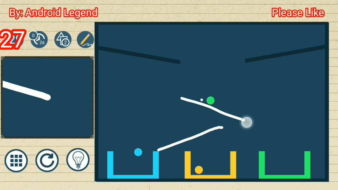Brain line Physics level 27 Hints Walk-through Android » Puzzle Game Master