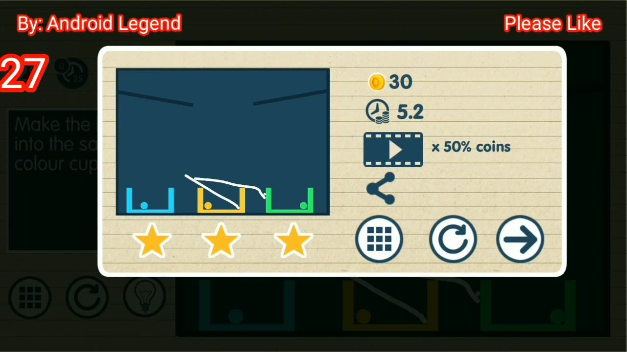Brain line Physics level 27 Hints Walk-through Android » Puzzle Game Master