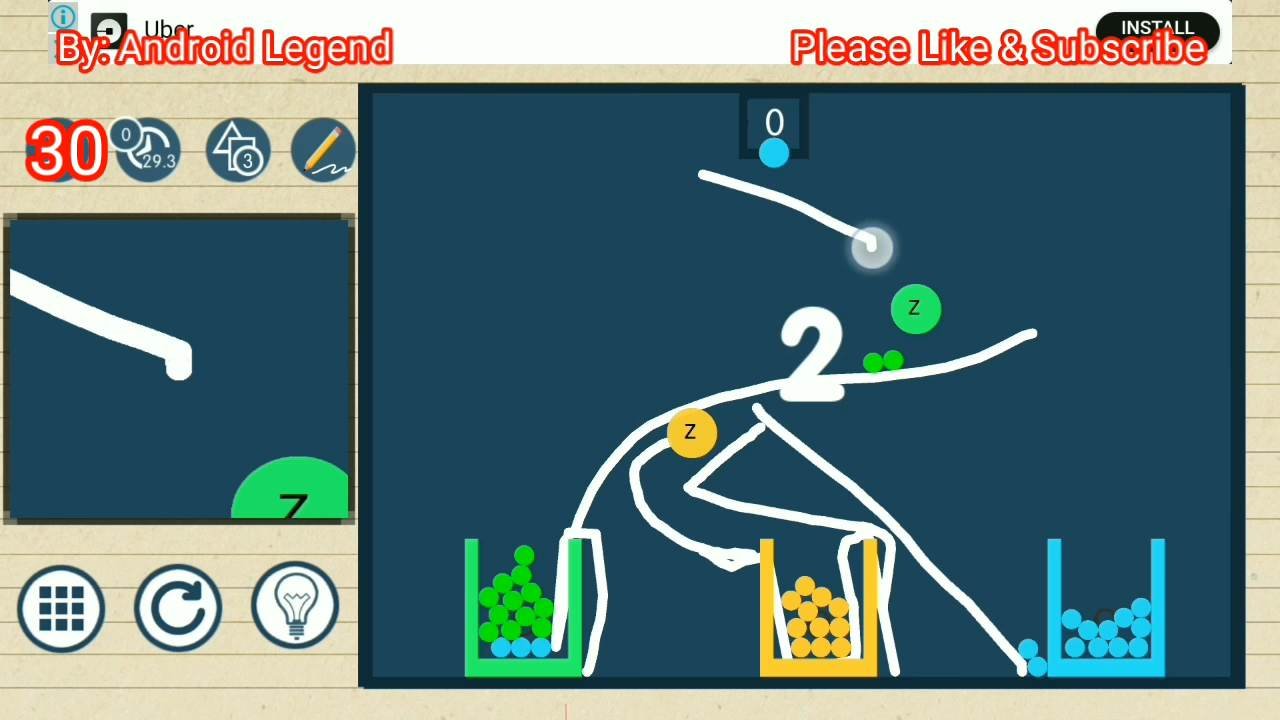 Brain line Physics level 30 Hints Walk-through Android » Puzzle Game Master