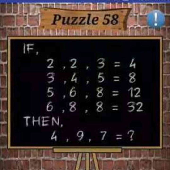 Math Puzzles Game Level 58 Answer with Solution » Puzzle Game Master