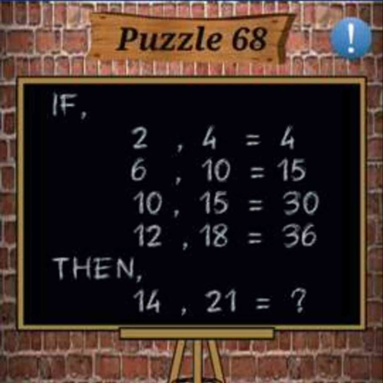 Math Puzzles Game Level 68 Answer With Solution Puzzle Game Master