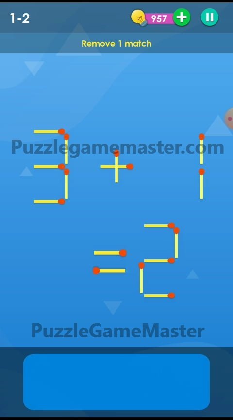 Smart Puzzle Collection Matches 1-2 Answer [3+1=2] » Puzzle Game Master