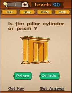 Super Brain Level 90 Solution (is this pillar cylinder or prism ...