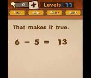 Super Brain Level 133 Solution (That makes it true) » Puzzle Game Master