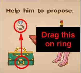 Super Brain Level 144 Solution (help him to propose) » Puzzle Game Master