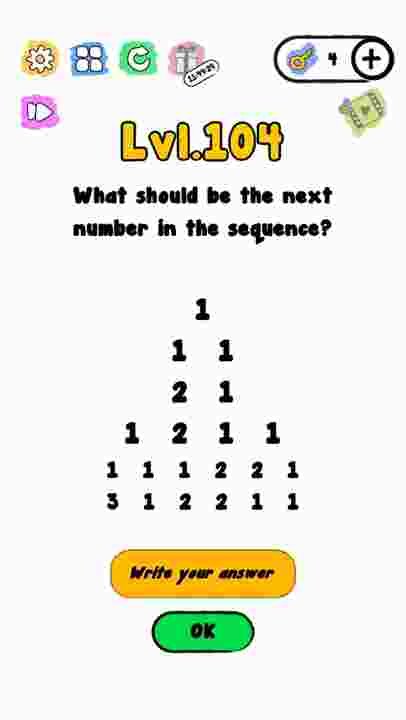 Trick Me Level 104 What should be the next number in the sequence ...